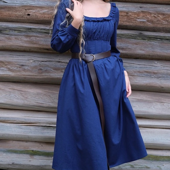 Cottagecore Wear | Dresses | Nwot Cottagecore Wear Cobalt Blue Midi ...